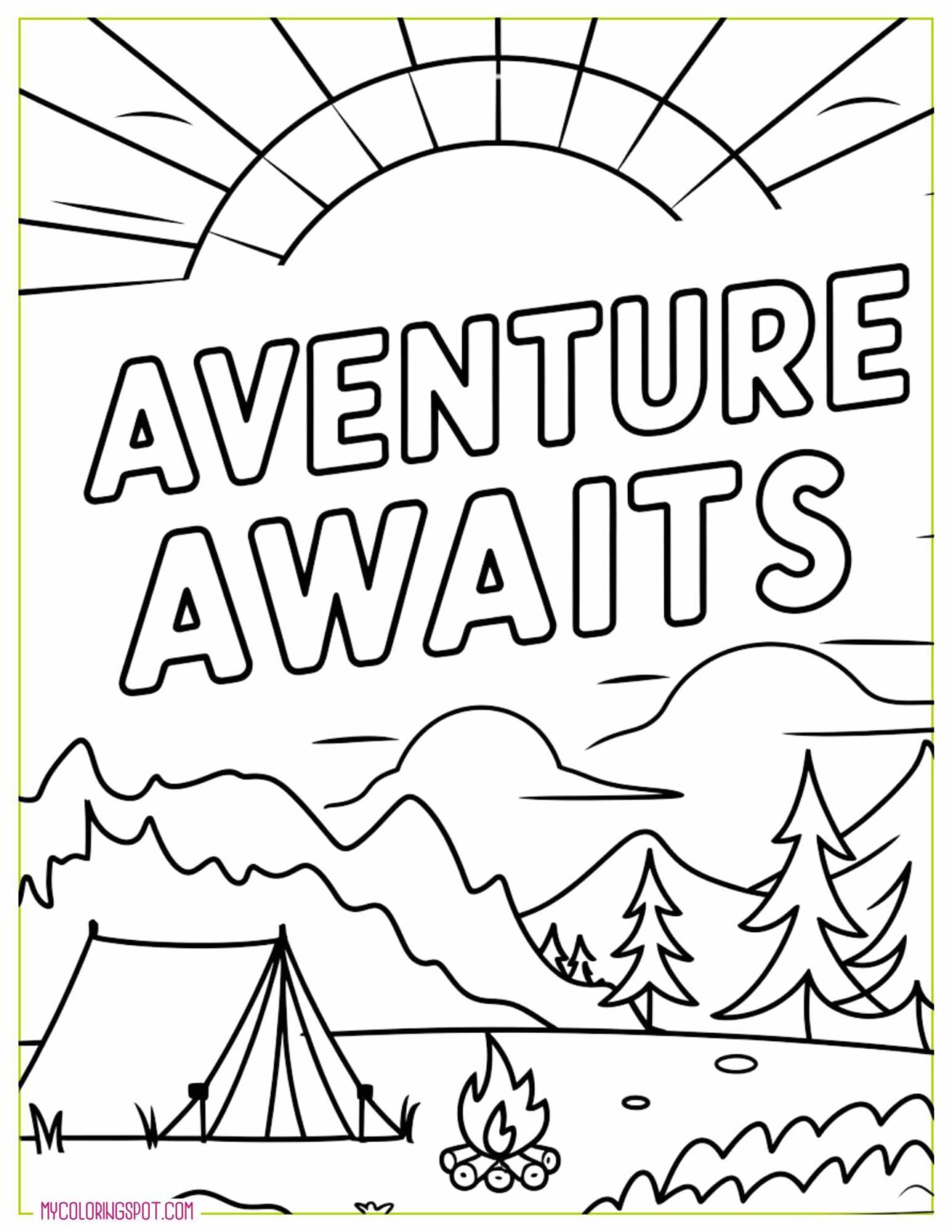22 Camping Coloring Pages for Creative Outdoor Fun – My Coloring Spot