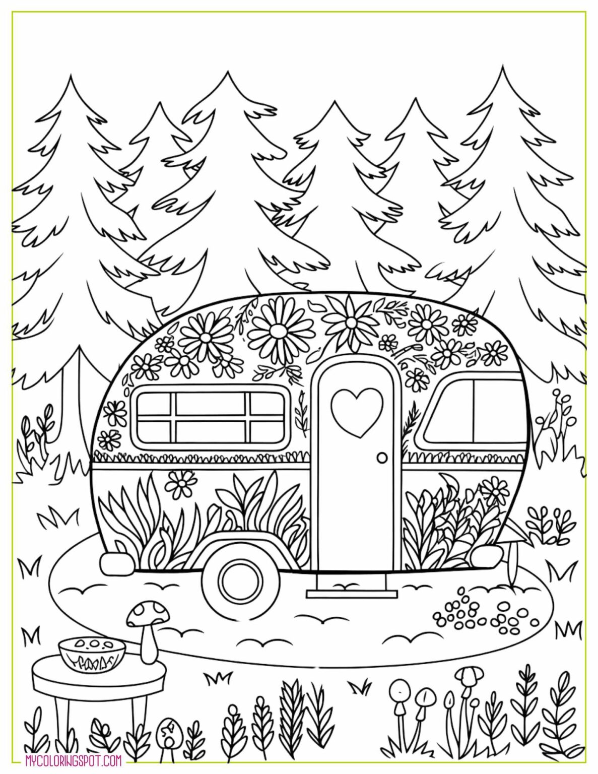 22 Camping Coloring Pages for Creative Outdoor Fun – My Coloring Spot