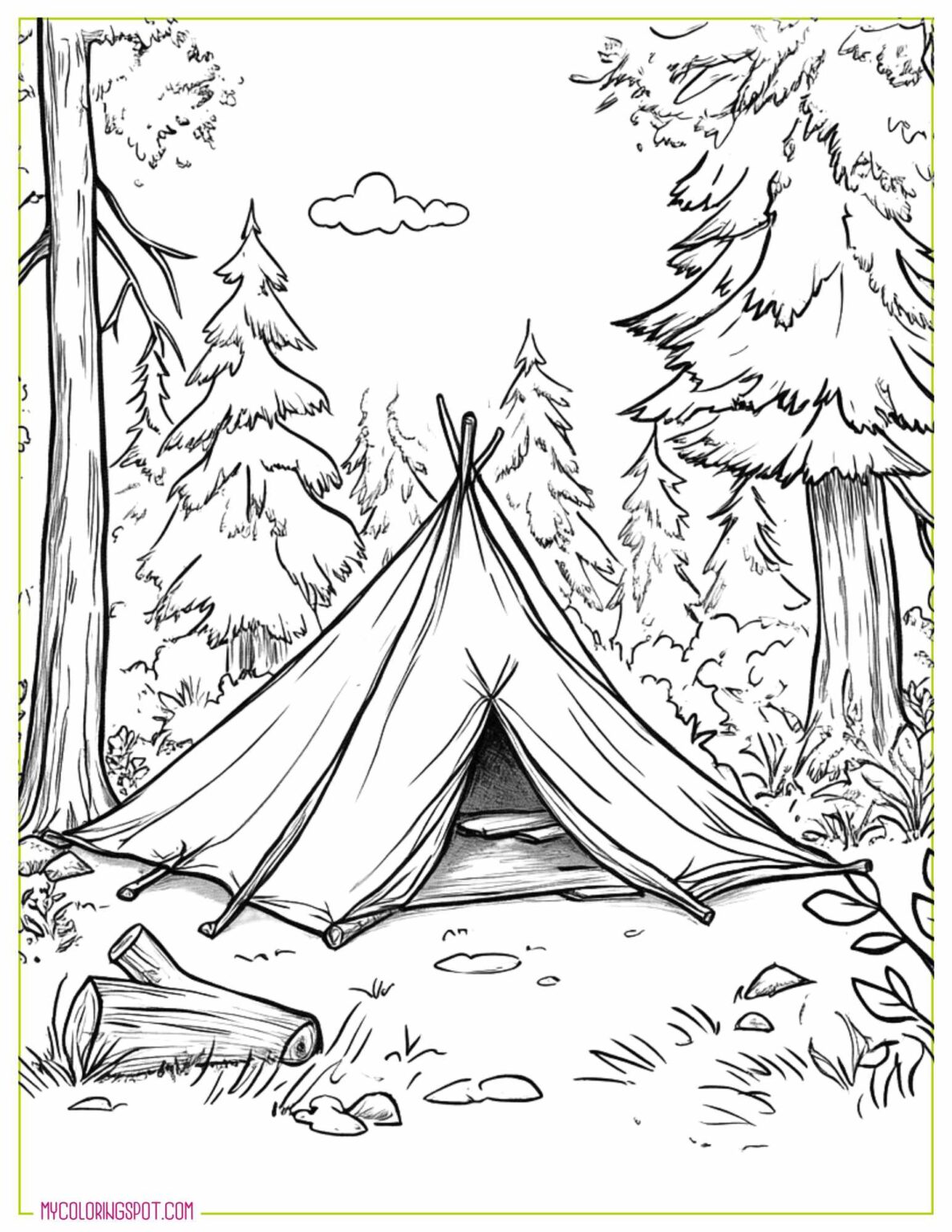 22 Camping Coloring Pages for Creative Outdoor Fun – My Coloring Spot