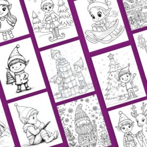 23 Free Elf Coloring Pages for Kids and Adults to Celebrate the ...