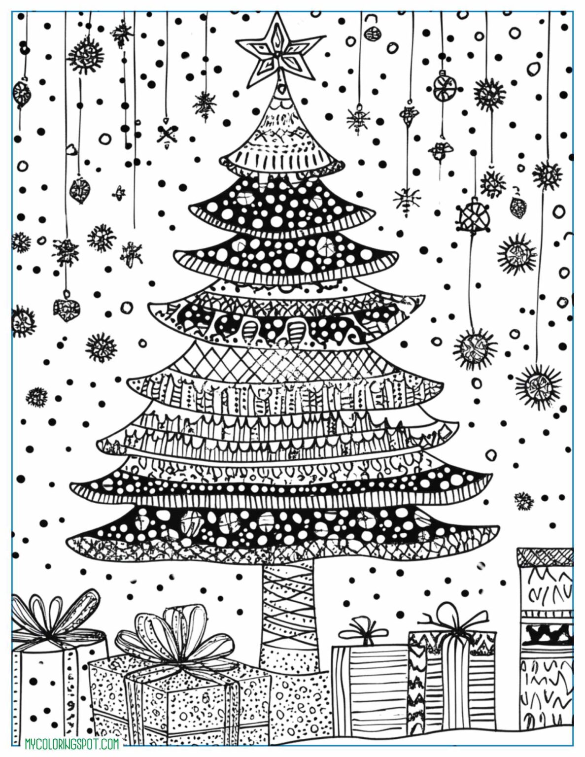 42 Free Doodle Christmas Printables for a Festive Holiday – My Coloring ...