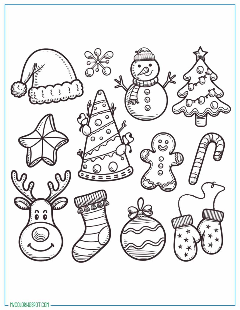 42 Free Doodle Christmas Printables for a Festive Holiday – My Coloring ...