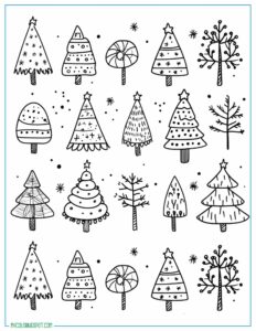 42 Free Doodle Christmas Printables for a Festive Holiday – My Coloring ...
