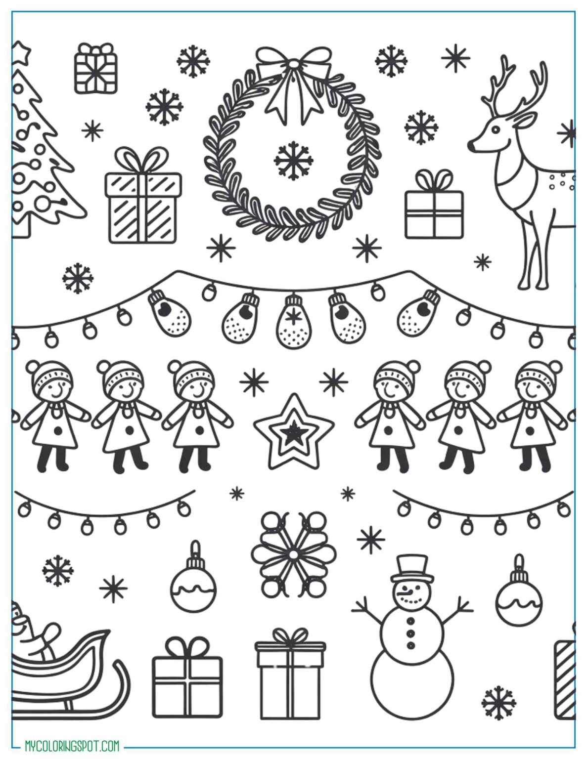 42 Free Doodle Christmas Printables for a Festive Holiday – My Coloring ...