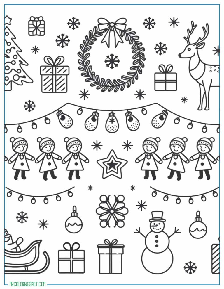 42 Free Doodle Christmas Printables for a Festive Holiday – My Coloring ...