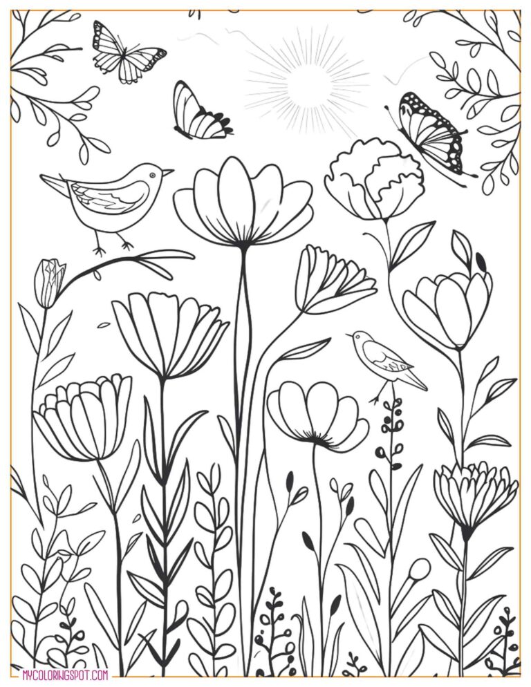 28 Free Coloring Pages for a Spring Burst of Creativity – My Coloring Spot