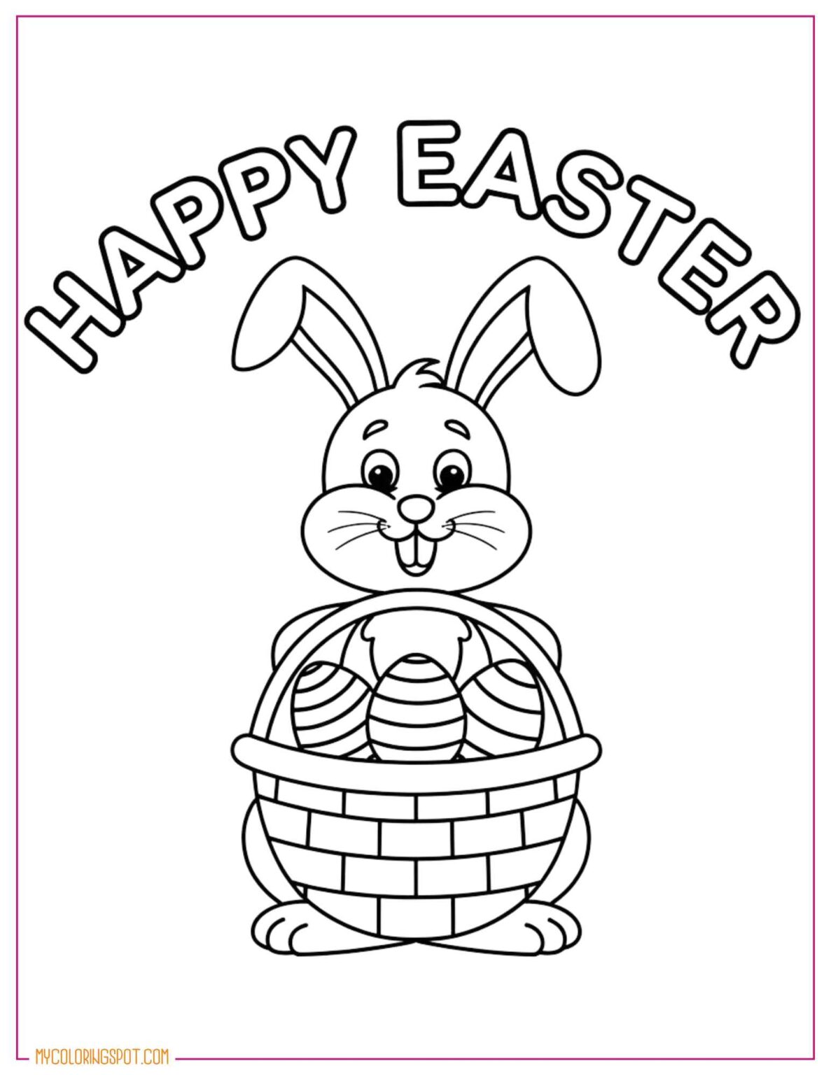30 Easter Basket Coloring Pages to Brighten Your Holiday – My Coloring Spot