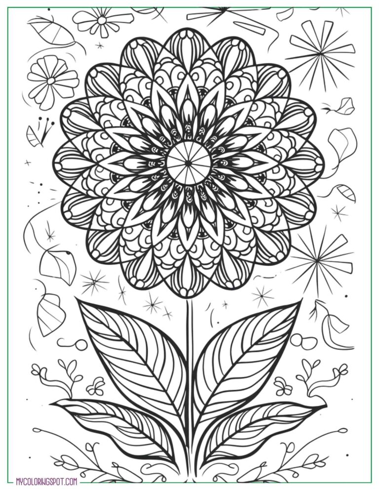 58 Free Flower Coloring Pages for All Ages – My Coloring Spot