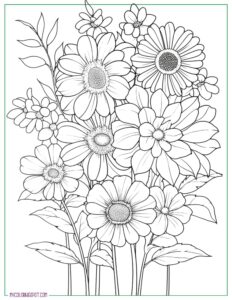 58 Free Flower Coloring Pages for All Ages – My Coloring Spot