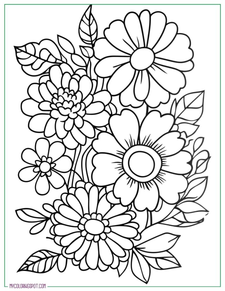 58 Free Flower Coloring Pages for All Ages – My Coloring Spot