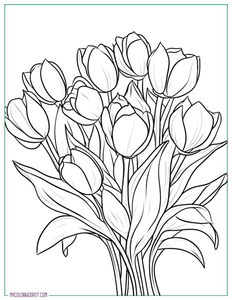 58 Free Flower Coloring Pages for All Ages – My Coloring Spot