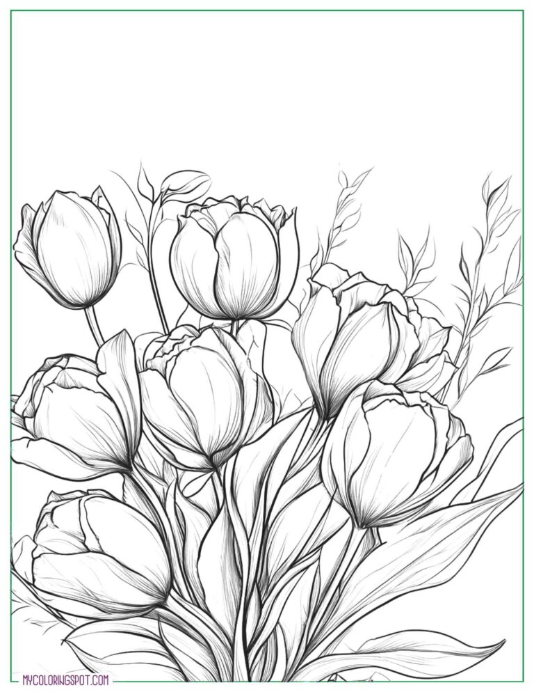 58 Free Flower Coloring Pages for All Ages – My Coloring Spot