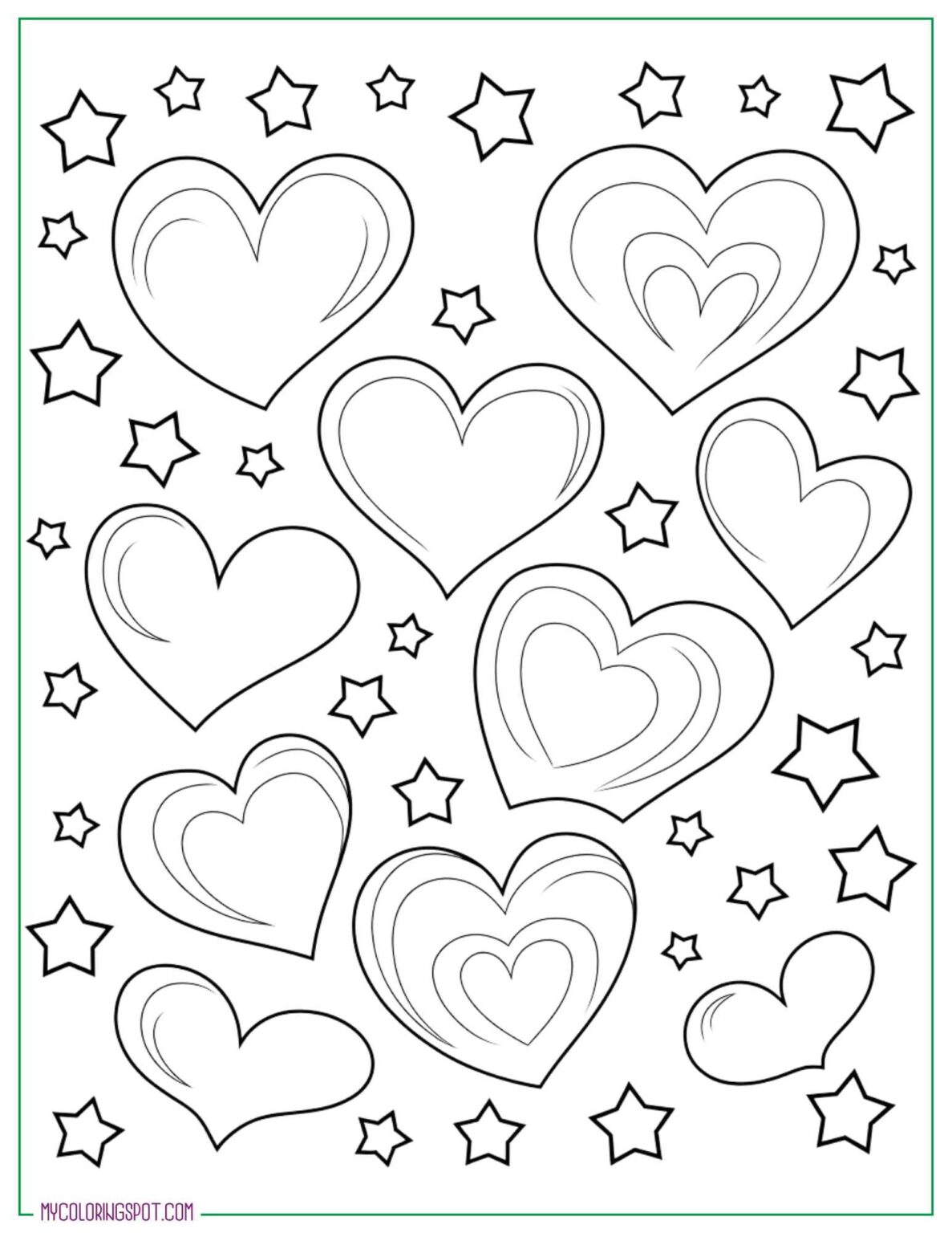 26 Free Heart Coloring Pages for All Ages – My Coloring Spot