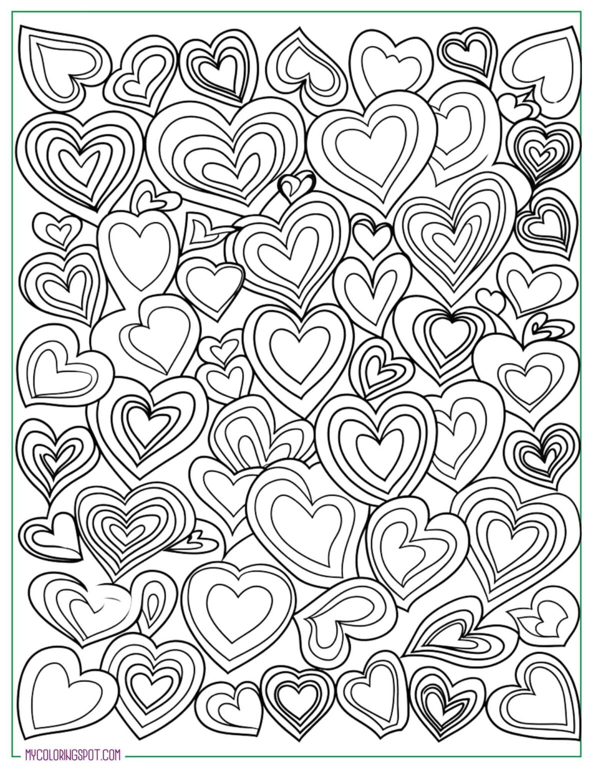 26 Free Heart Coloring Pages for All Ages – My Coloring Spot