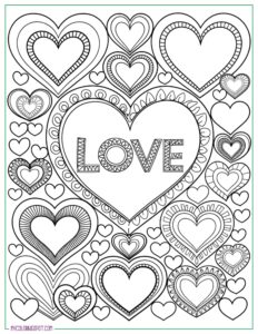 26 Free Heart Coloring Pages for All Ages – My Coloring Spot
