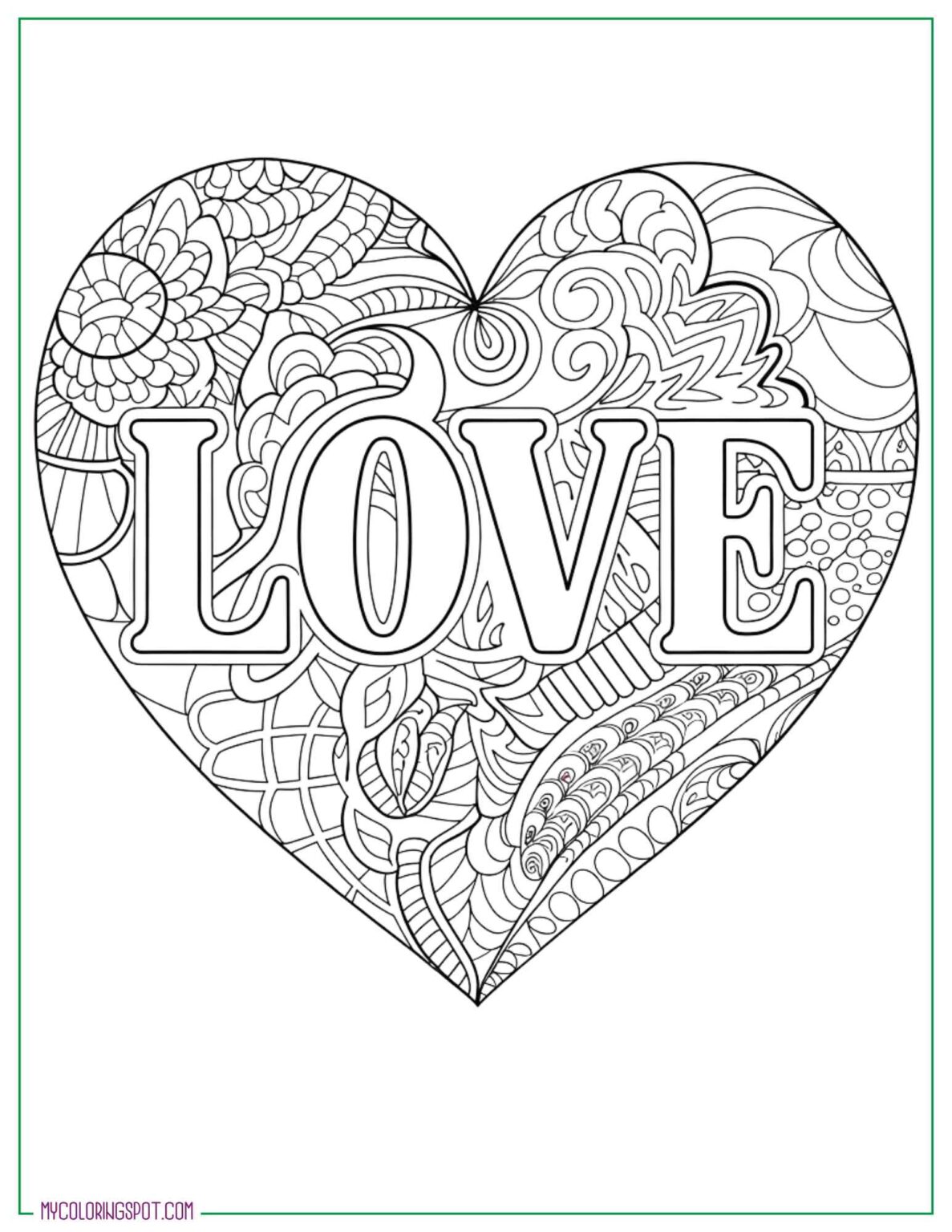 26 Free Heart Coloring Pages for All Ages – My Coloring Spot