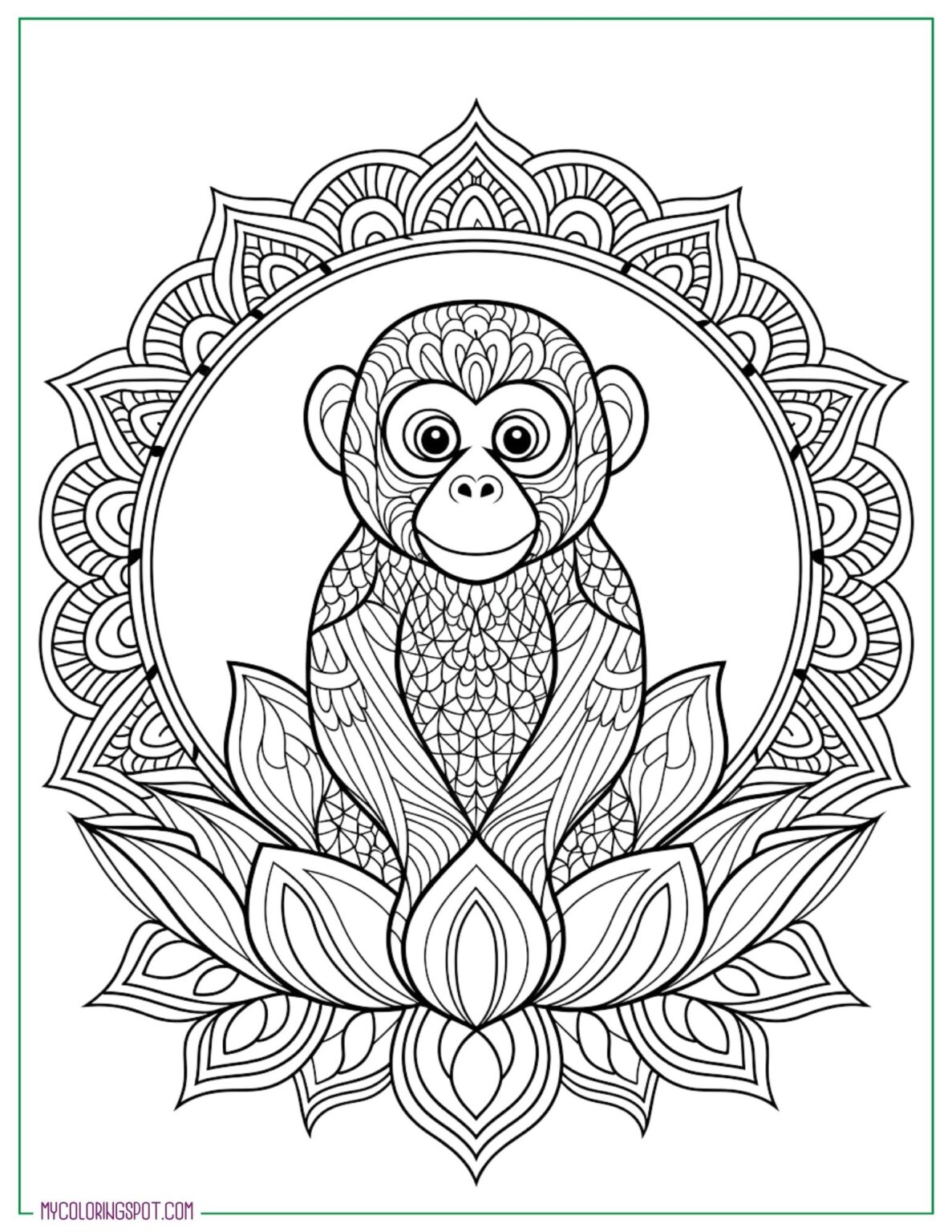 75 Mandala Coloring Animals: Free Printables for All Ages – My Coloring ...