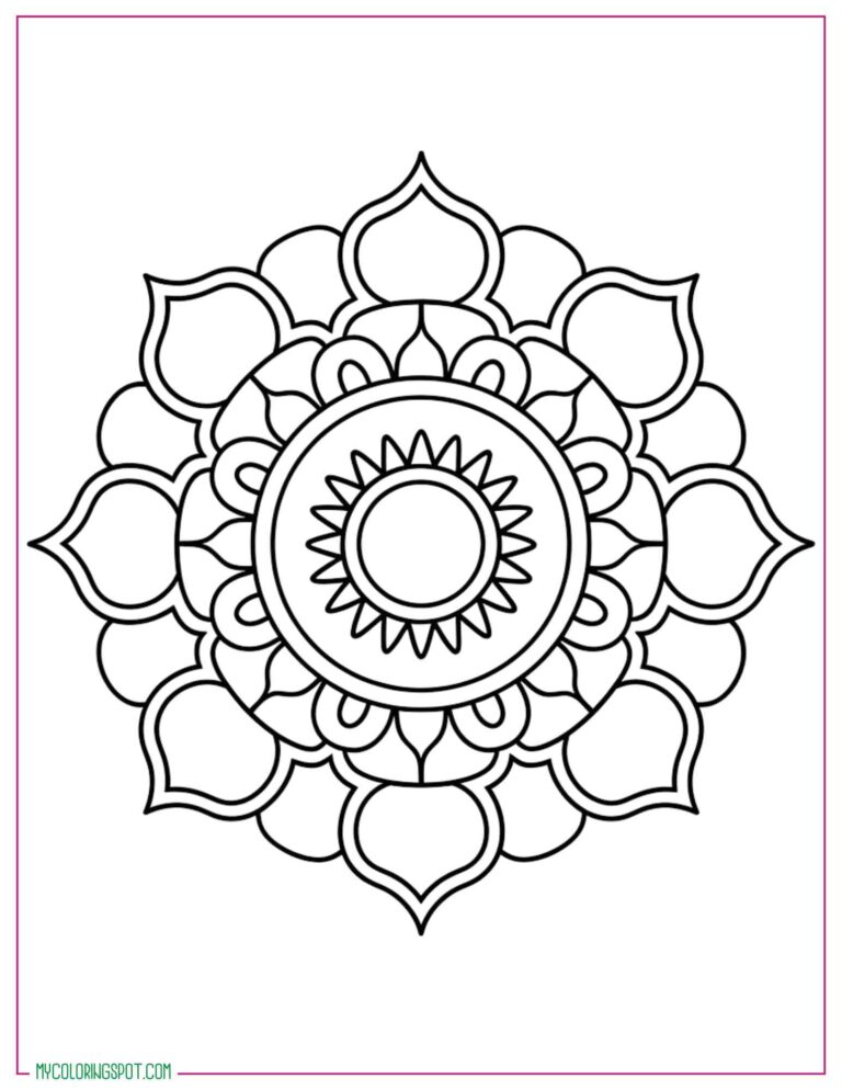 50 Stunning Mandala Coloring Pages for Kids and Adults – My Coloring Spot