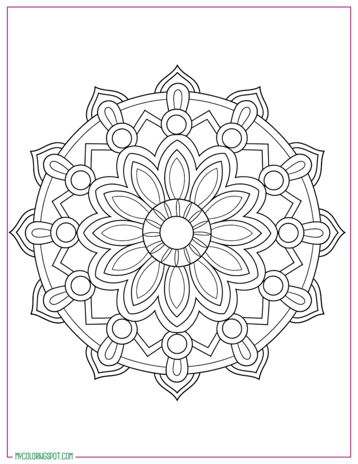 50 Stunning Mandala Coloring Pages for Kids and Adults – My Coloring Spot