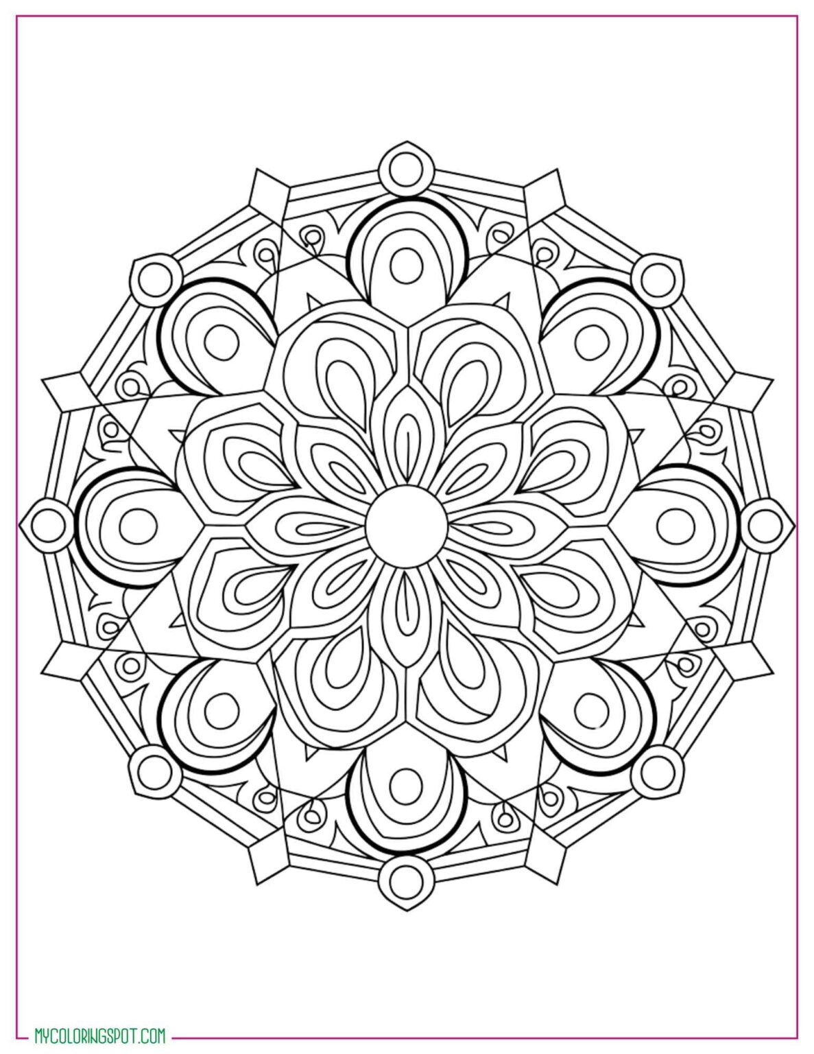 50 Stunning Mandala Coloring Pages for Kids and Adults – My Coloring Spot