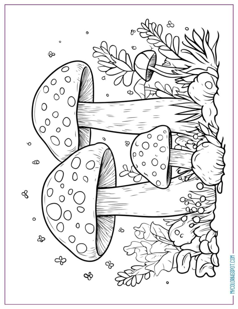 46 Whimsical Mushroom Coloring Pages for Relaxation and Fun – My ...