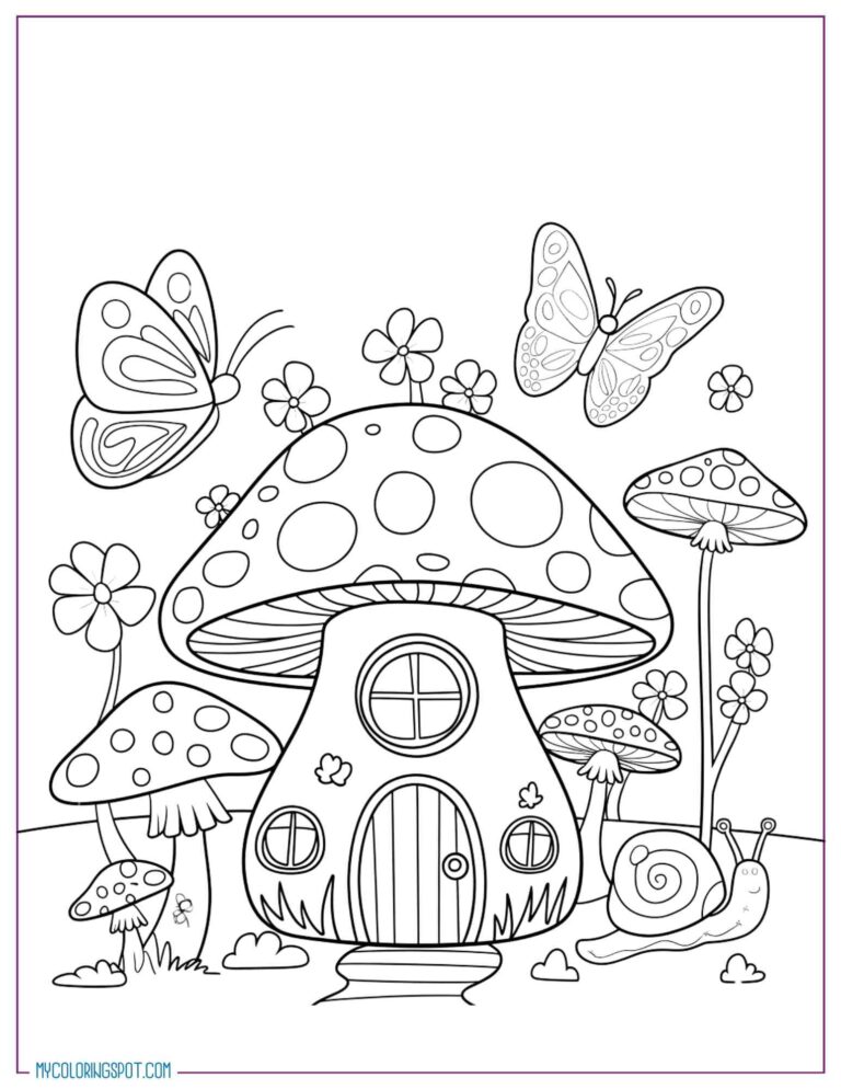 46 Whimsical Mushroom Coloring Pages for Relaxation and Fun – My ...