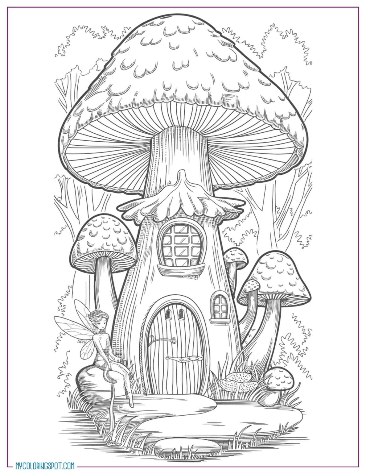 46 Whimsical Mushroom Coloring Pages for Relaxation and Fun – My ...