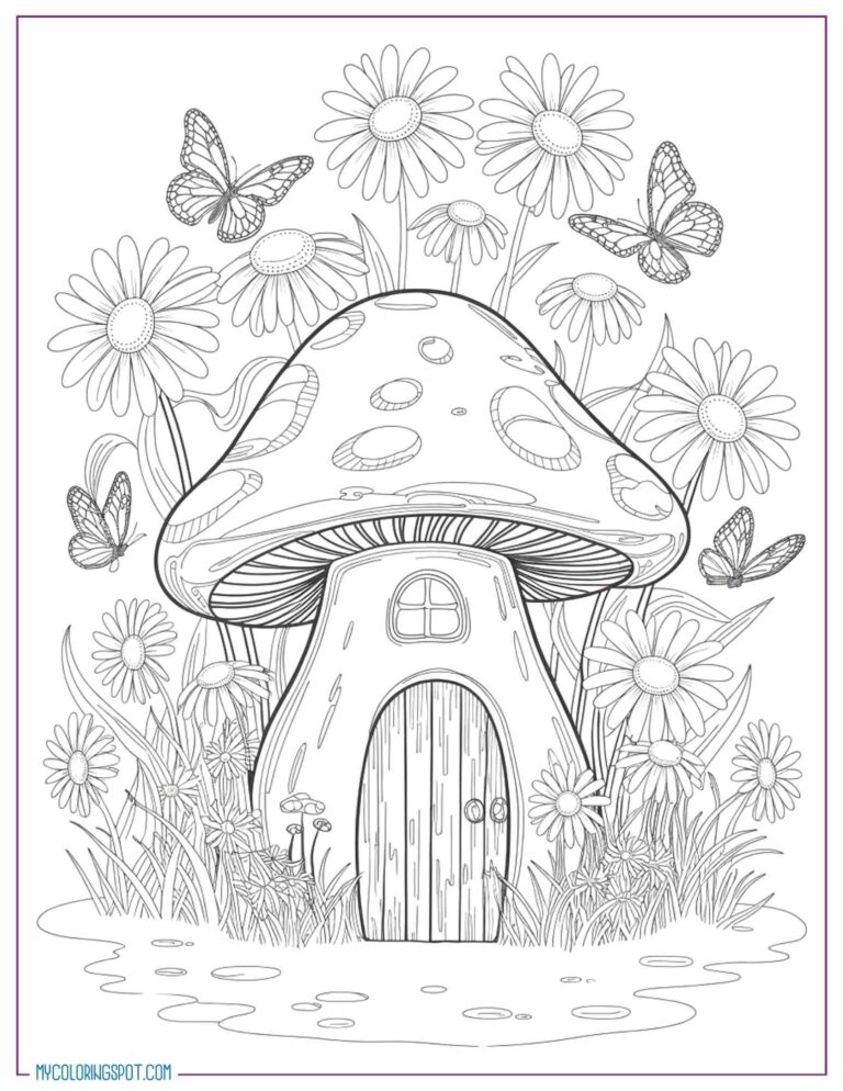 46 Whimsical Mushroom Coloring Pages for Relaxation and Fun – My ...
