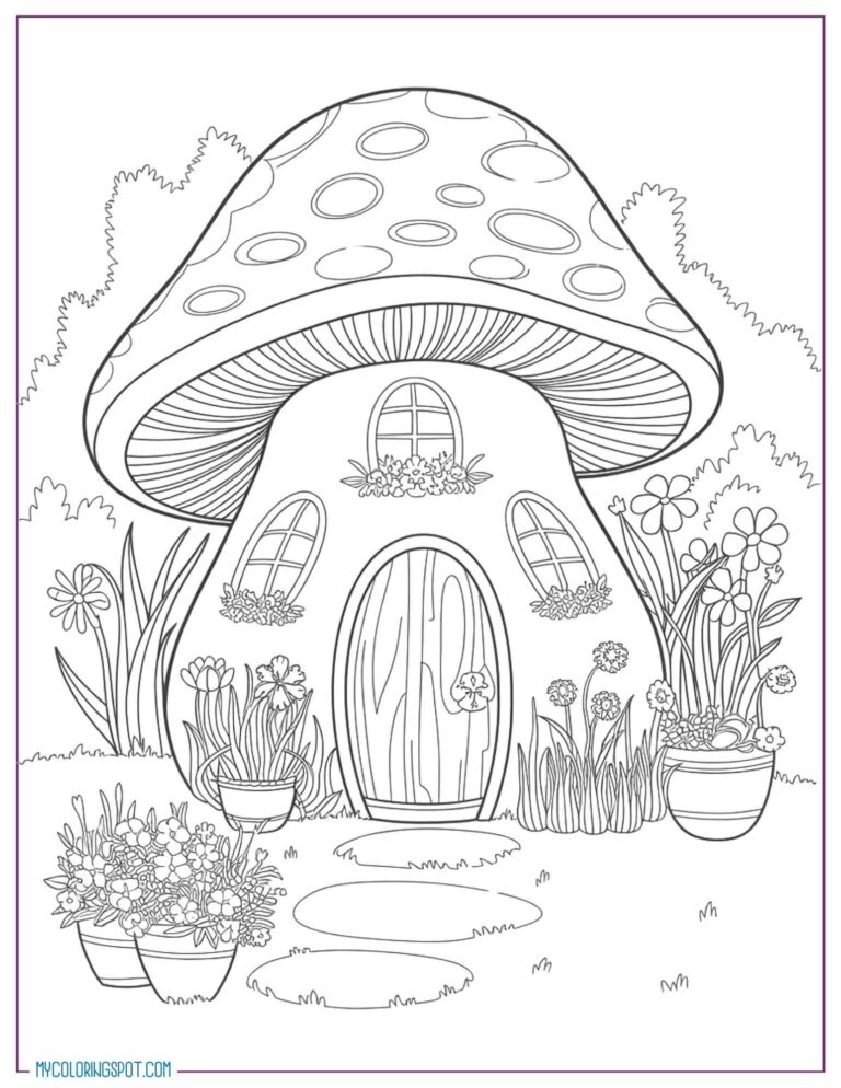 46 Whimsical Mushroom Coloring Pages for Relaxation and Fun – My ...