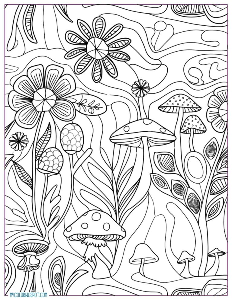 46 Whimsical Mushroom Coloring Pages for Relaxation and Fun – My ...