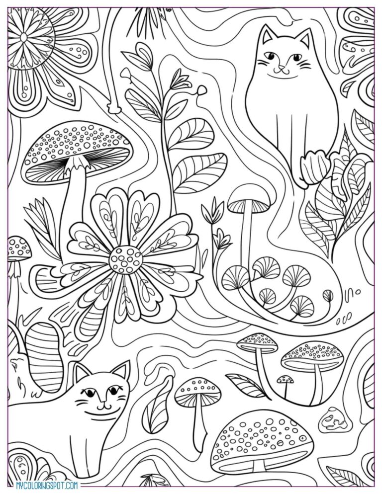 46 Whimsical Mushroom Coloring Pages for Relaxation and Fun – My ...