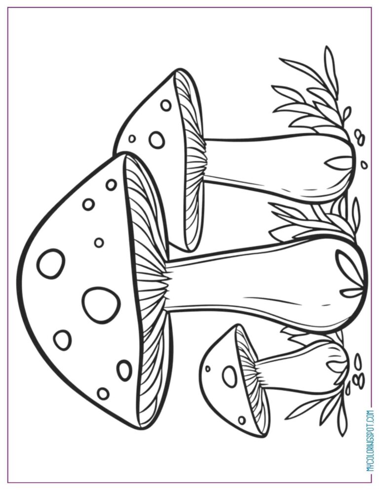 46 Whimsical Mushroom Coloring Pages for Relaxation and Fun – My ...