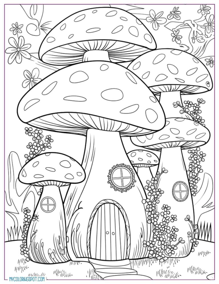 46 Whimsical Mushroom Coloring Pages for Relaxation and Fun – My ...