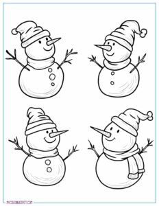 25 Free Snowman Coloring Pages for Kids and Adults This Winter – My ...