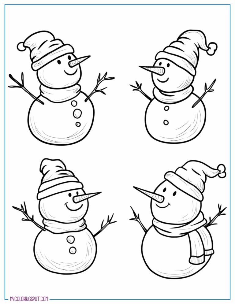 25 Free Snowman Coloring Pages for Kids and Adults This Winter – My ...