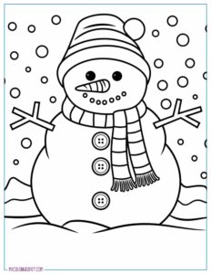 25 Free Snowman Coloring Pages for Kids and Adults This Winter – My ...