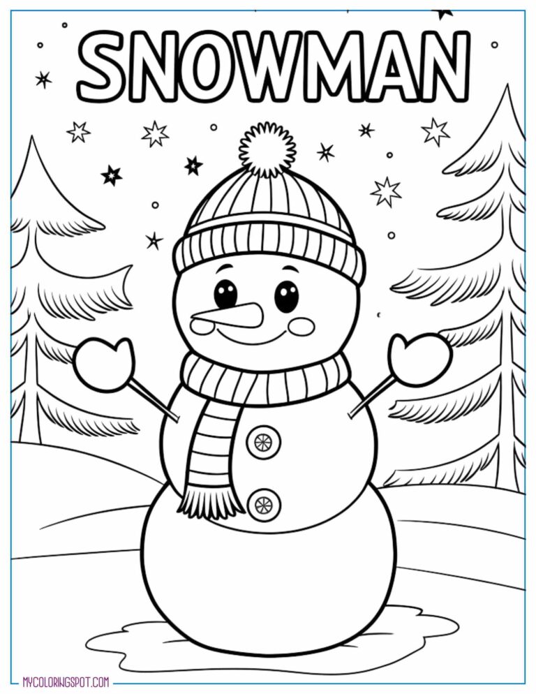 25 Free Snowman Coloring Pages for Kids and Adults This Winter – My ...