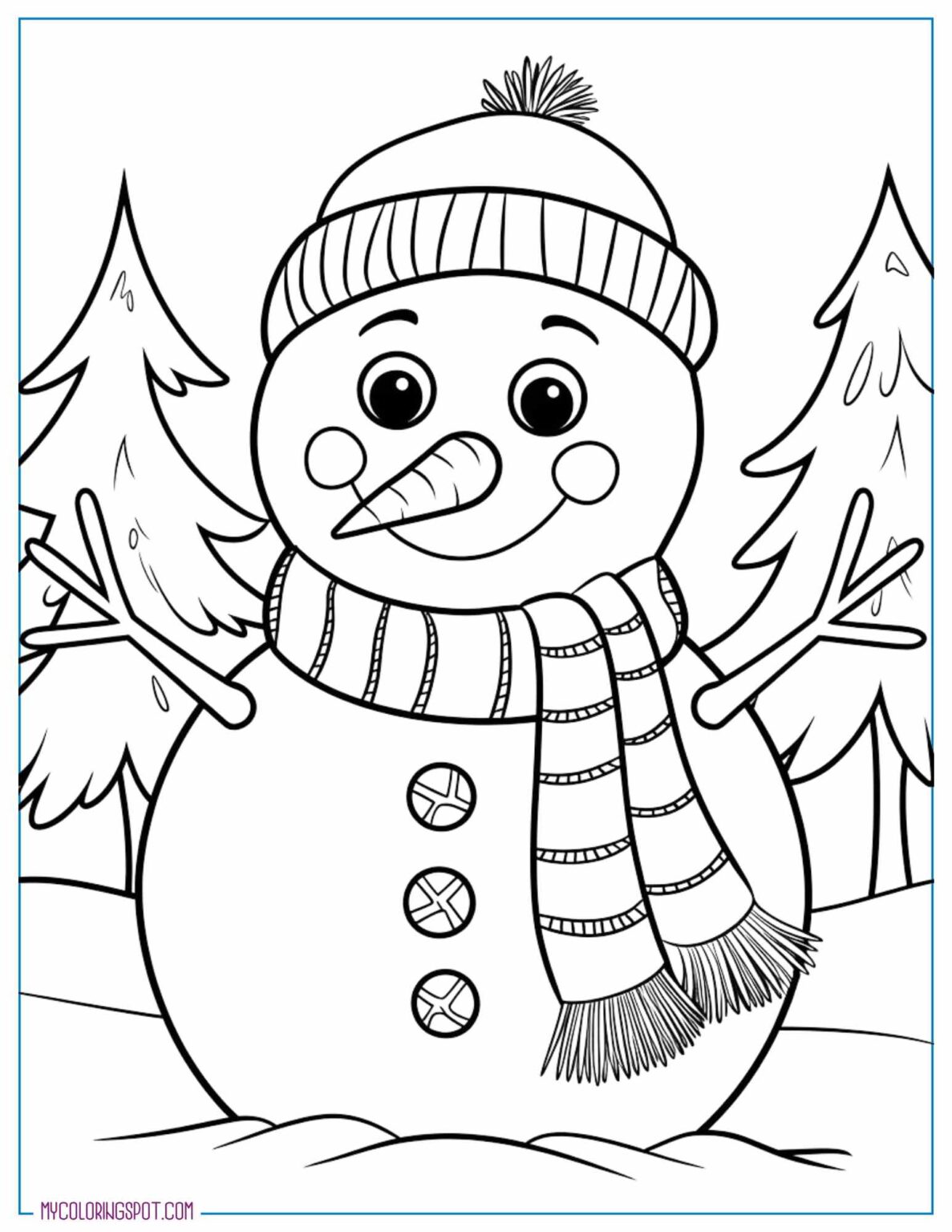 25 Free Snowman Coloring Pages for Kids and Adults This Winter – My ...
