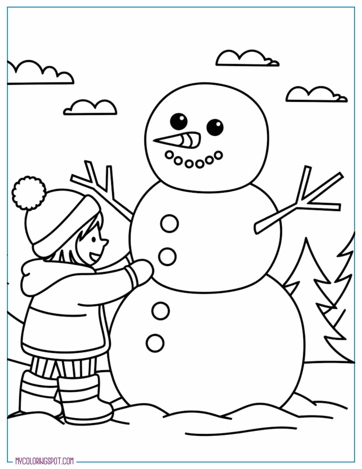 25 Free Snowman Coloring Pages for Kids and Adults This Winter – My ...
