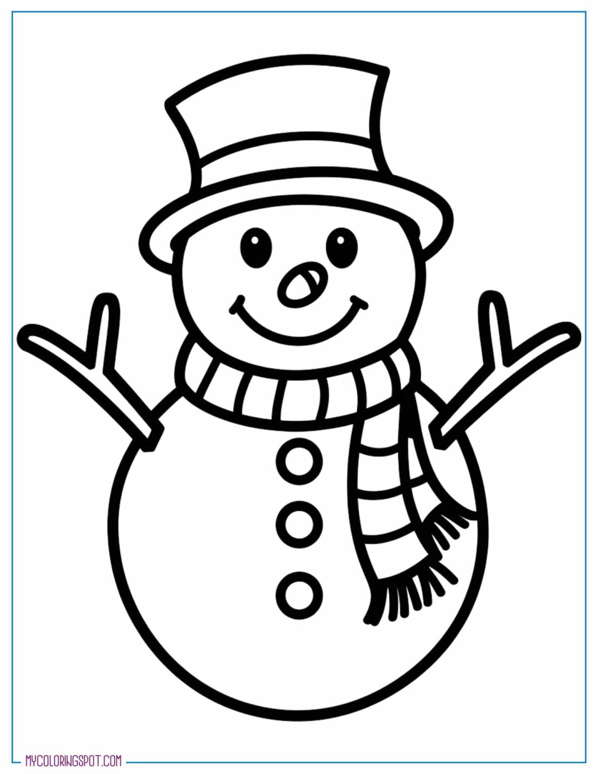 25 Free Snowman Coloring Pages for Kids and Adults This Winter – My ...