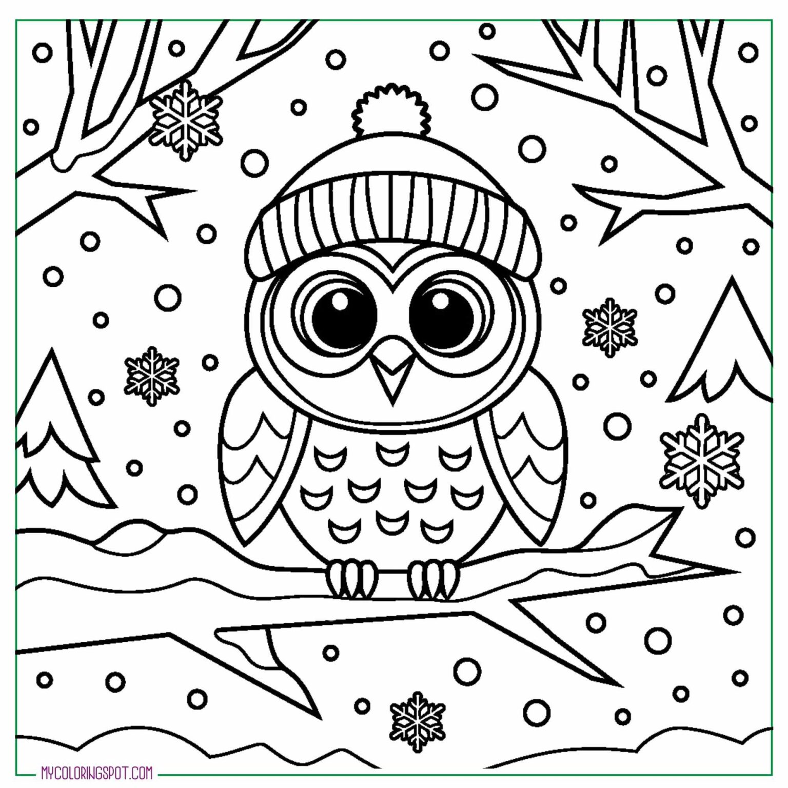 46 Free Printable Winter Coloring Pages for Families – My Coloring Spot
