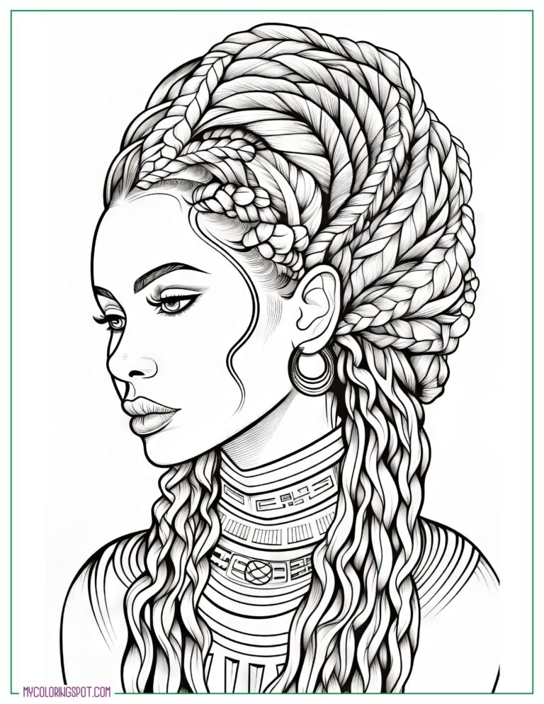 25 Coloring Pages of Beautiful Black Women – My Coloring Spot