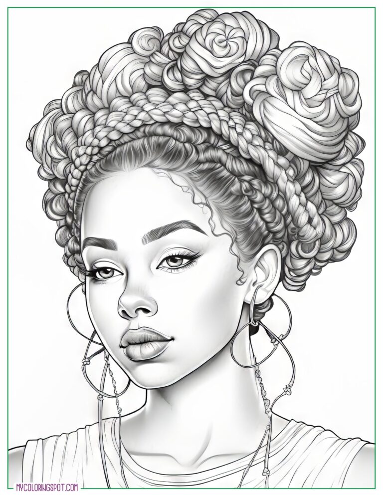25 Coloring Pages of Beautiful Black Women – My Coloring Spot