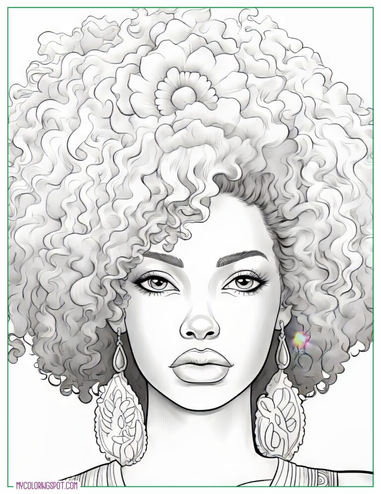 25 Coloring Pages of Beautiful Black Women – My Coloring Spot