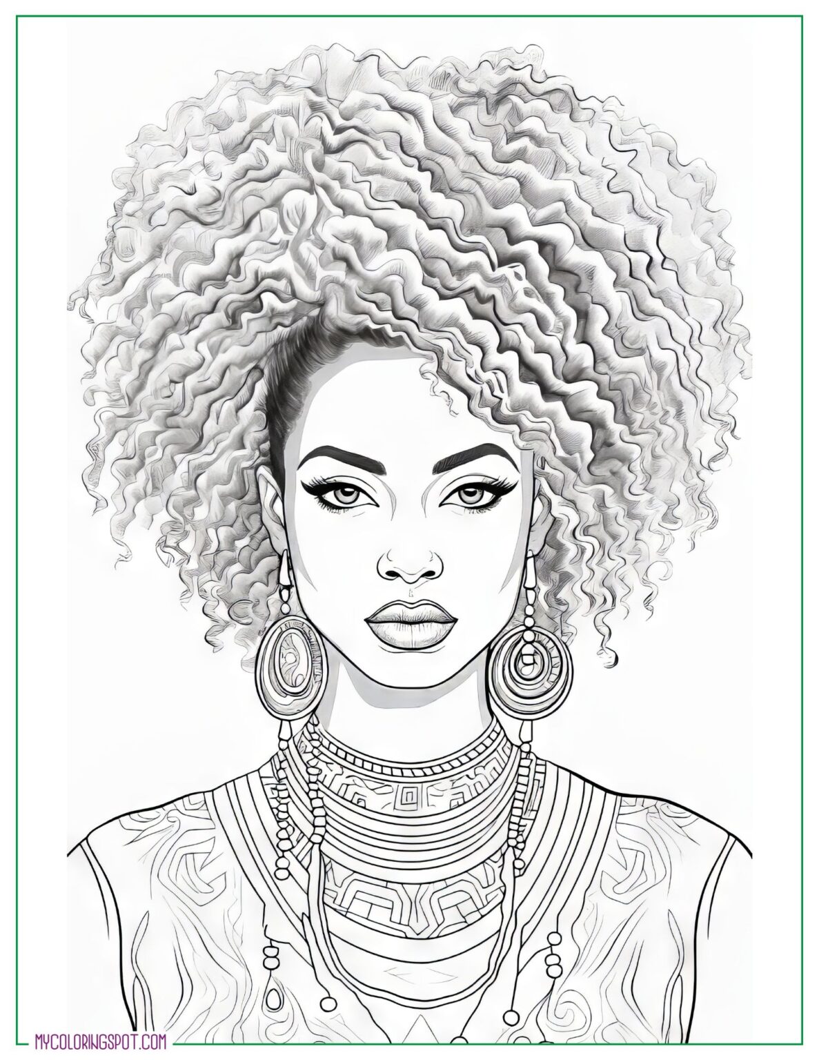 25 Coloring Pages of Beautiful Black Women – My Coloring Spot