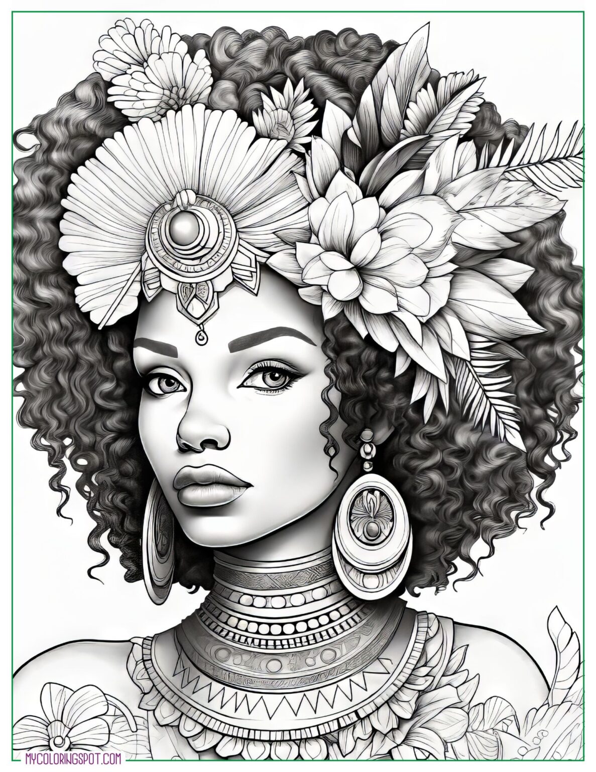 25 Coloring Pages of Beautiful Black Women – My Coloring Spot