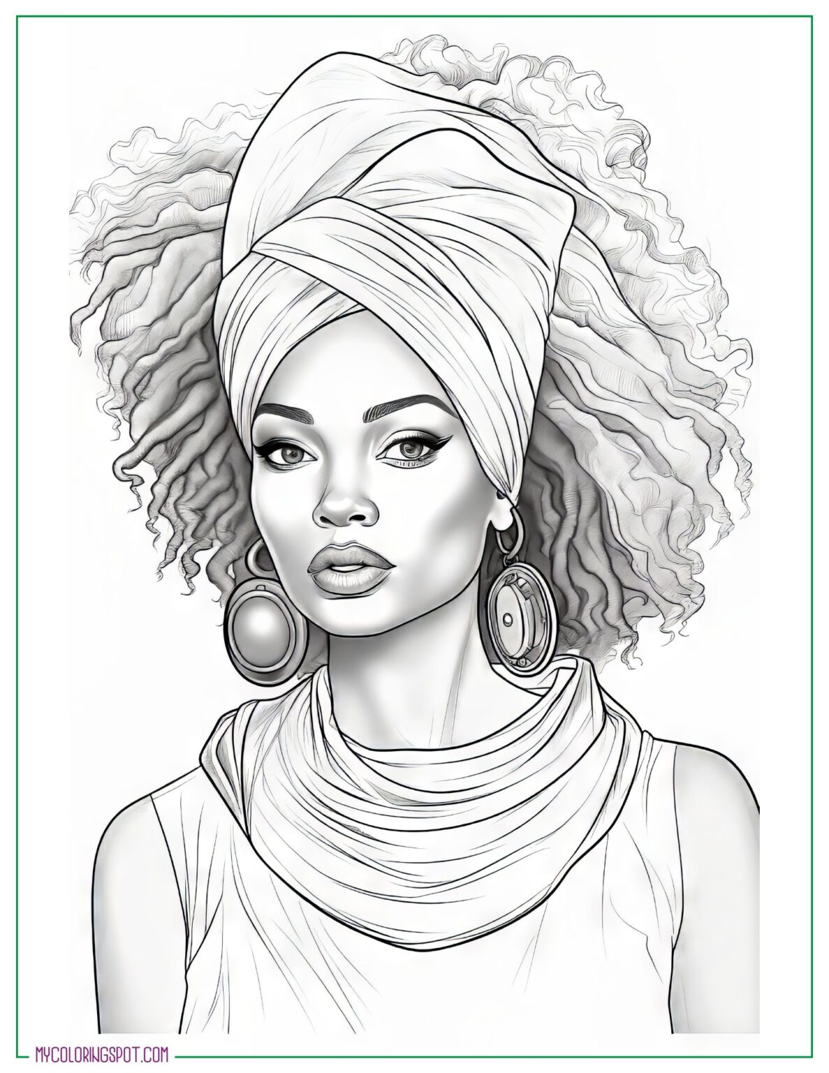 25 Coloring Pages of Beautiful Black Women – My Coloring Spot