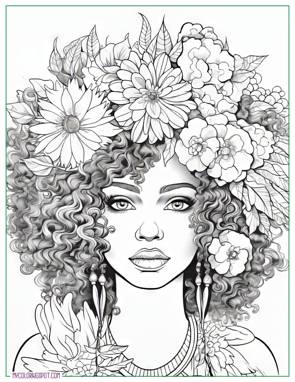 25 Coloring Pages of Beautiful Black Women – My Coloring Spot