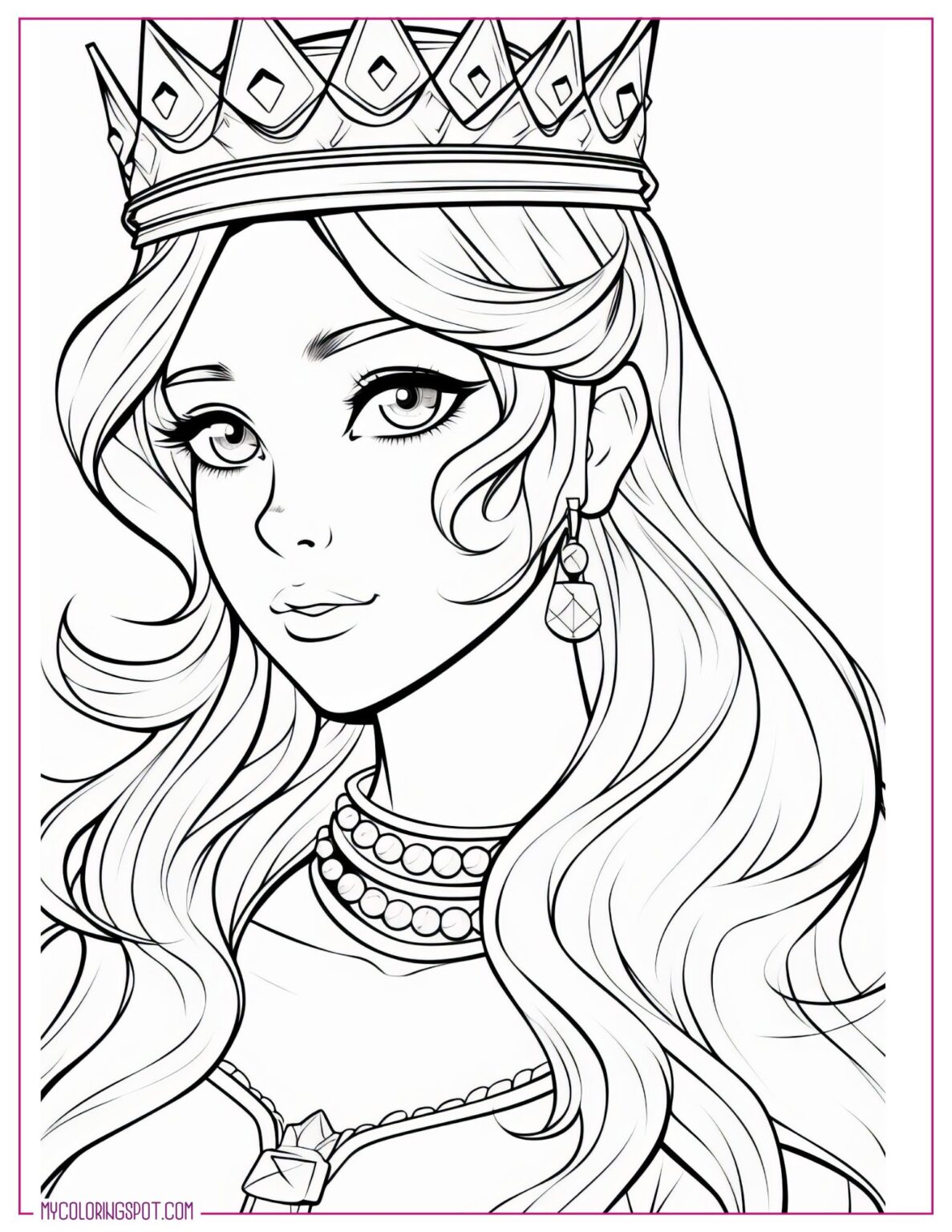 25 Enchanting Princess Coloring Pages for Creative Fun – My Coloring Spot