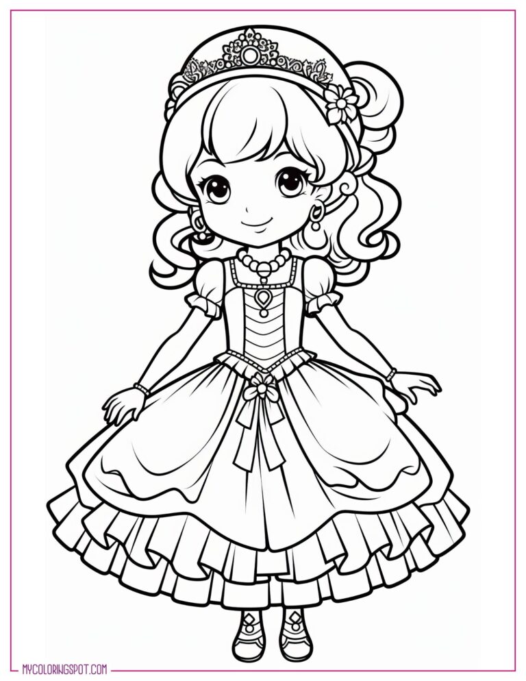 25 Enchanting Princess Coloring Pages for Creative Fun – My Coloring Spot